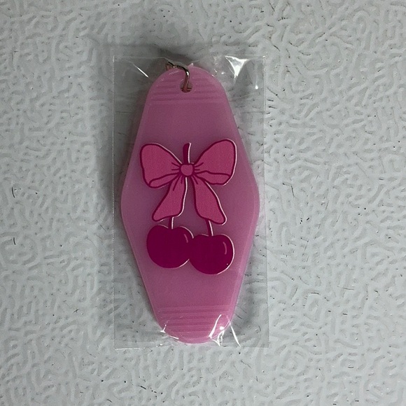 Hand Crafted | Accessories | Pink Cherry Keychain | Poshmark